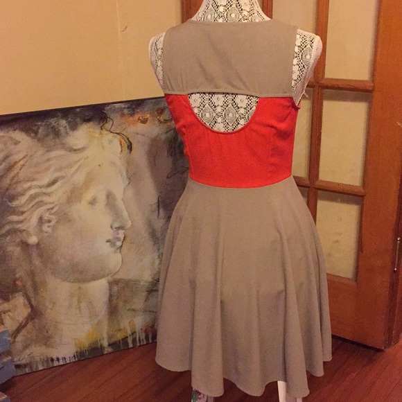 C. Luce | Dresses | C Luce Coral Light Brown Dress | Poshmark